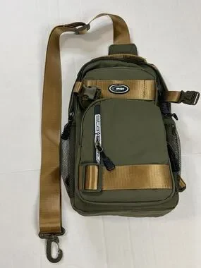 Staye PROF | Bags | Sporty Olive Green And Tan Crossbody Sling Bag ...